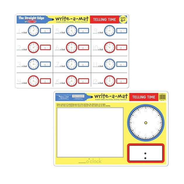 Telling Time Write-A-Mat – DeWit & VanDorp